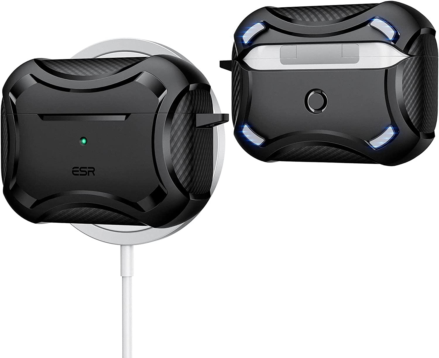 ESR Cyber Armor Tough with HaloLock Case For AirPods Pro 2nd (2022/2019 ...