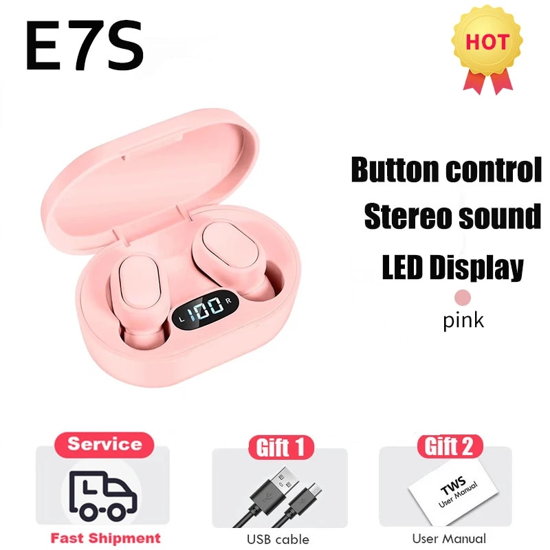 E7S TWS Headset Wireless Earphones Bluetooth Headphones Sport Stereo ...