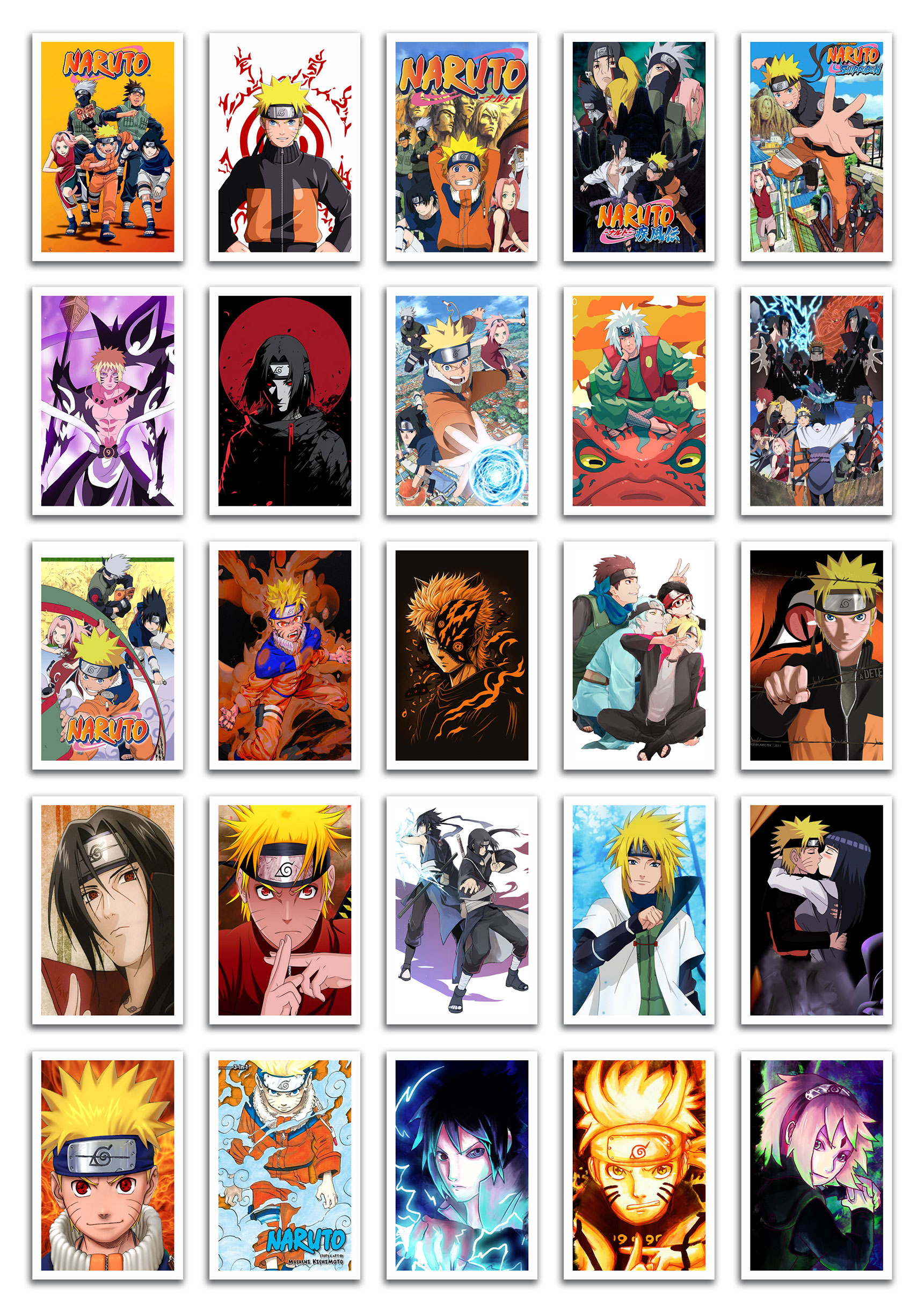 KYVOR Naruto Anime Collectible Sticker Pack of 25pcs (9cm x 6cm ...