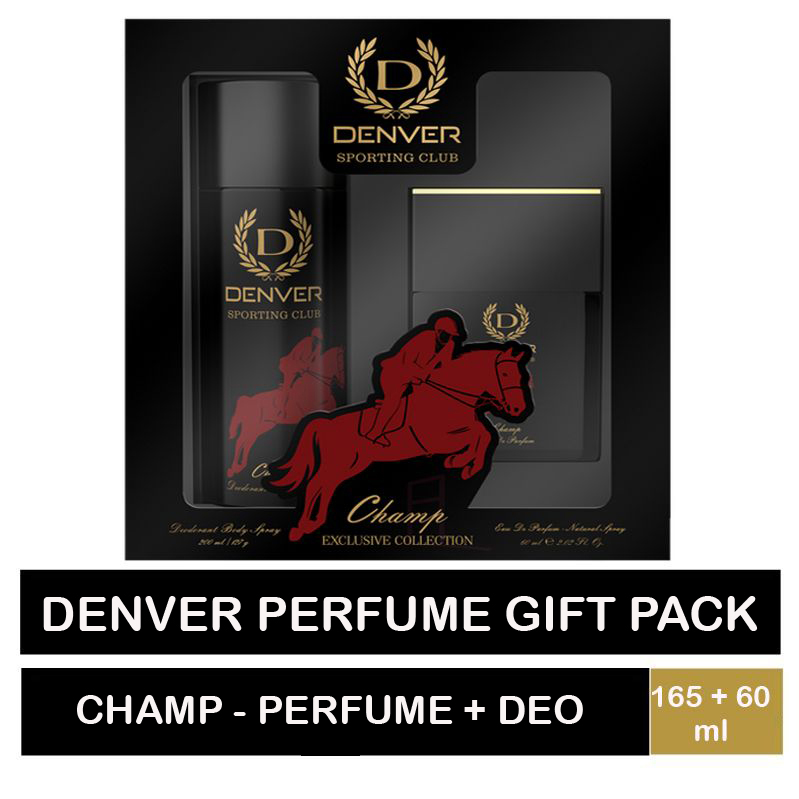 Denver Sporting Club Champ Perfume and Deo Combo Set - 60ml & 165 ml ...