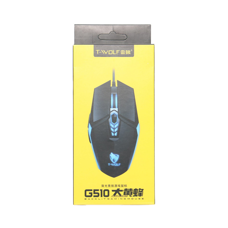 T-Wolf Black G510 Bumblebee Backlit Gaming Mouse | Daraz.com.np