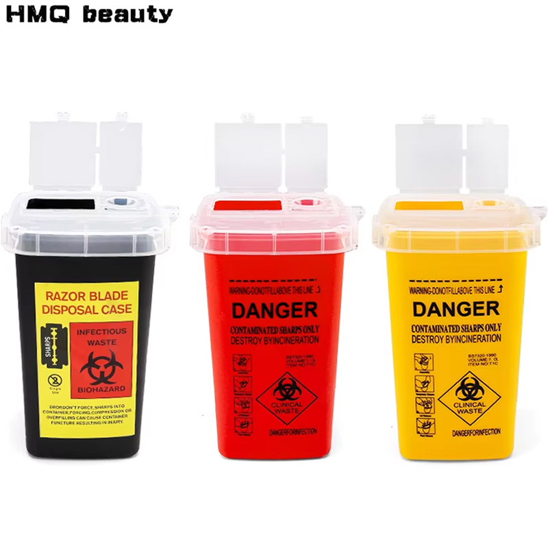 1L Plastic Waste Box Medical Supplies Container Large Capacity ...