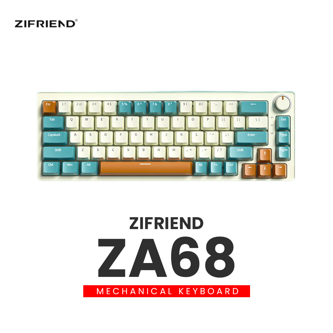 Zifriend ZA68pro RGB Hot Swappable Mechanical Keyboard 68 Keys With ...