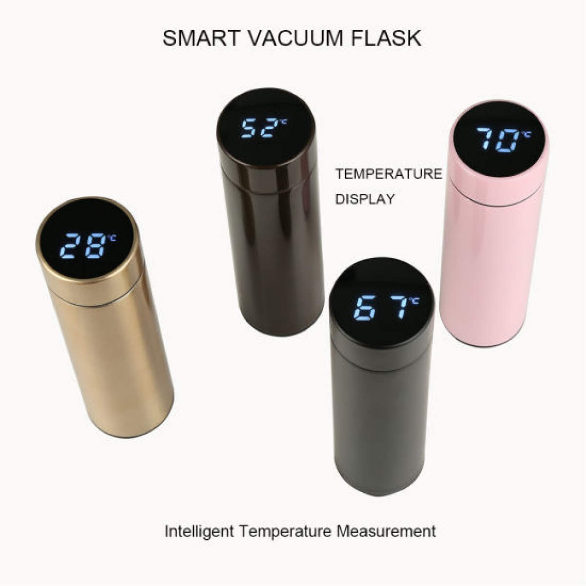 Smart Flask with Active Temperature Display Indicator Insulated ...