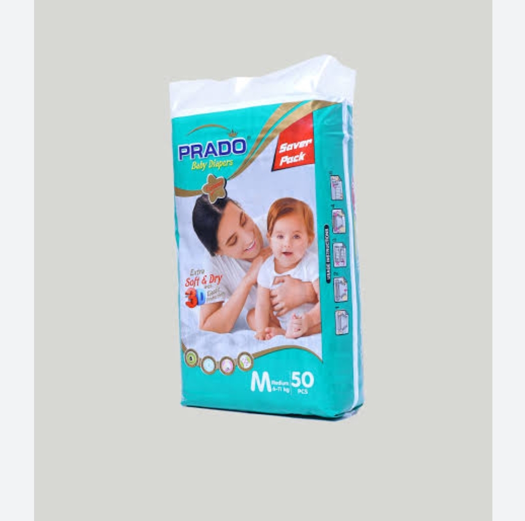 prado baby diaper medium 50 pes | Daraz.com.np