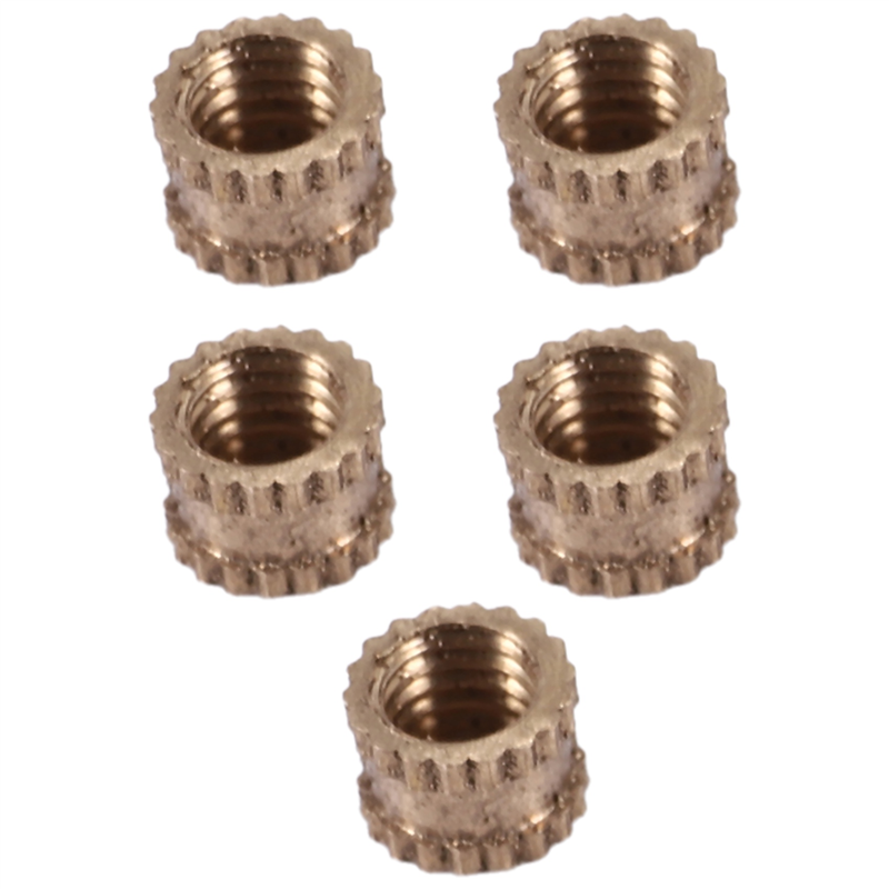 Kqueebee M3 x 3mm Female Thread Brass Knurled Threaded Insert Embedment ...