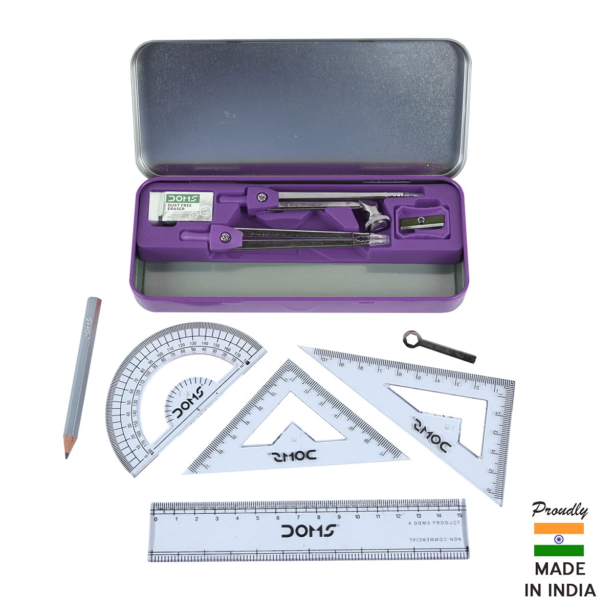 DOMS Geomiti Mathematical Drawing Instrument And Geometry Box, 7509 ...