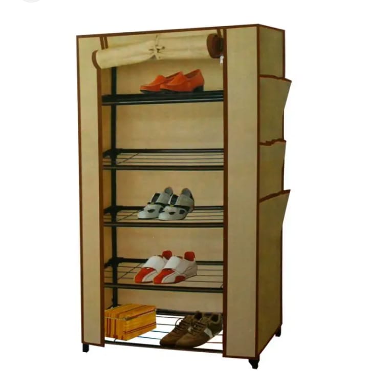 5 Layers Fabric Shoe Rack / Metal Shoe Rack | Daraz.com.np