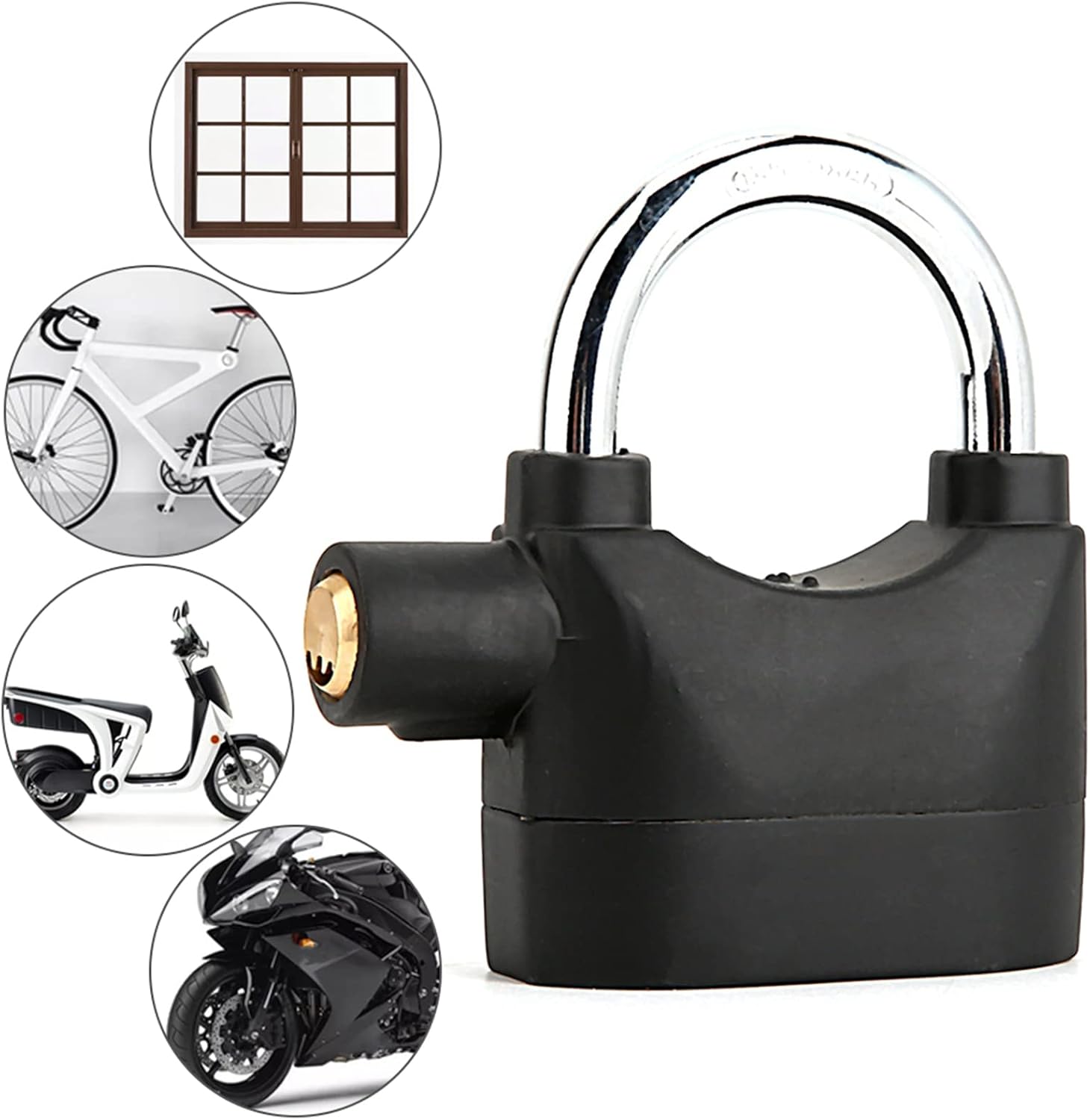 QWORK 110 dB Universal Security Alarm Lock | Heavy-Duty Anti-Theft ...