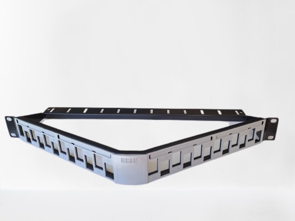 R&M 19" Angled Patch Panel 24-Ports, Grey, Empty | Daraz.com.np