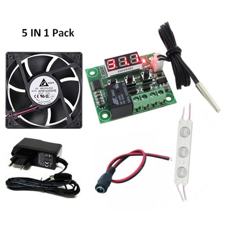 Thermostat Temperature Control For Incubator With 12V 1A DC Adapter ...