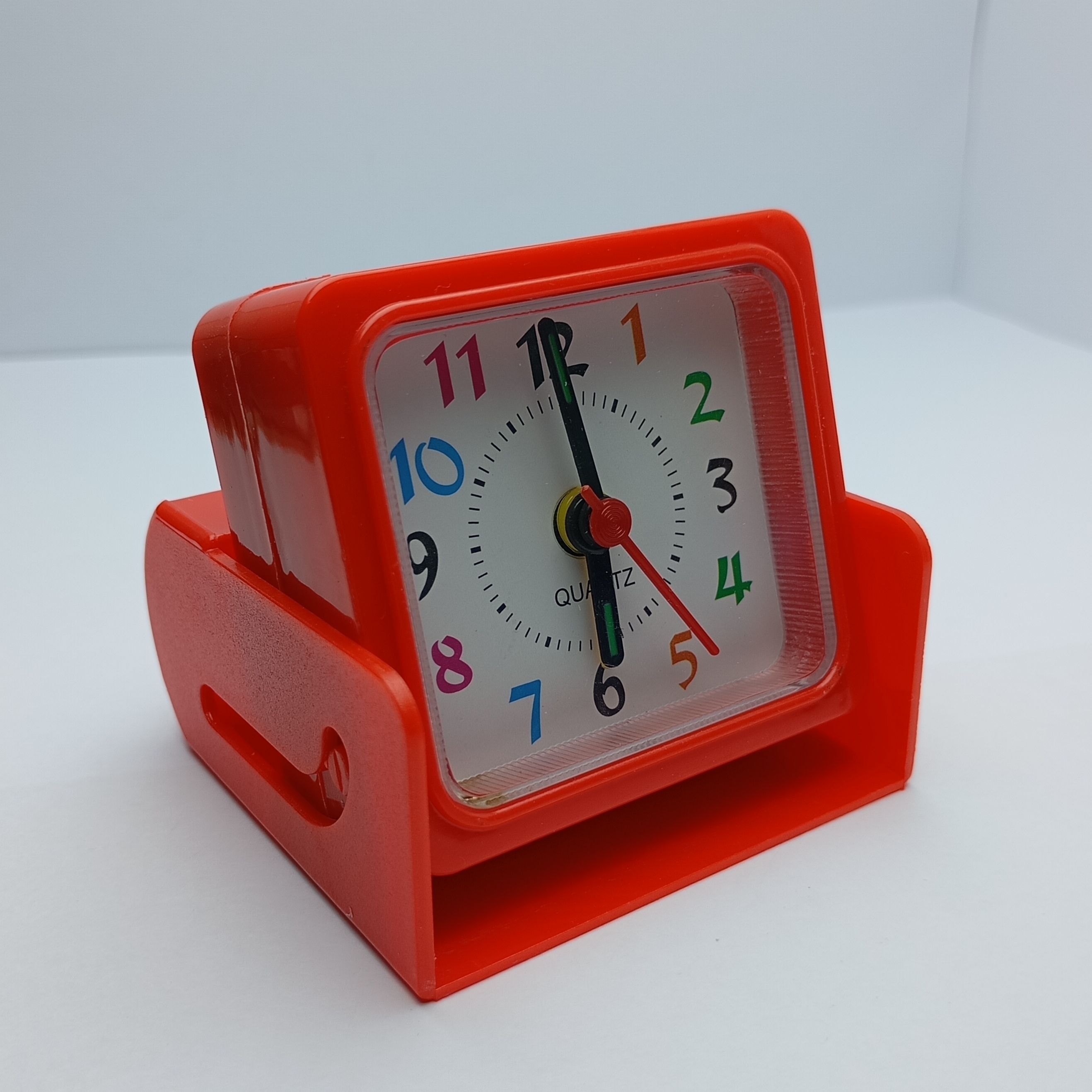 Portable Size Foldable Alarm Clock For Bedroom, Square Shape White Dial ...