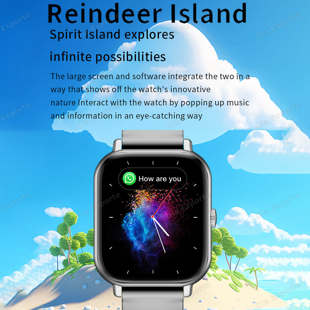 Linman New For Xiaomi Smart Watch 1.83inch HD Screen Heart Rate BT ...