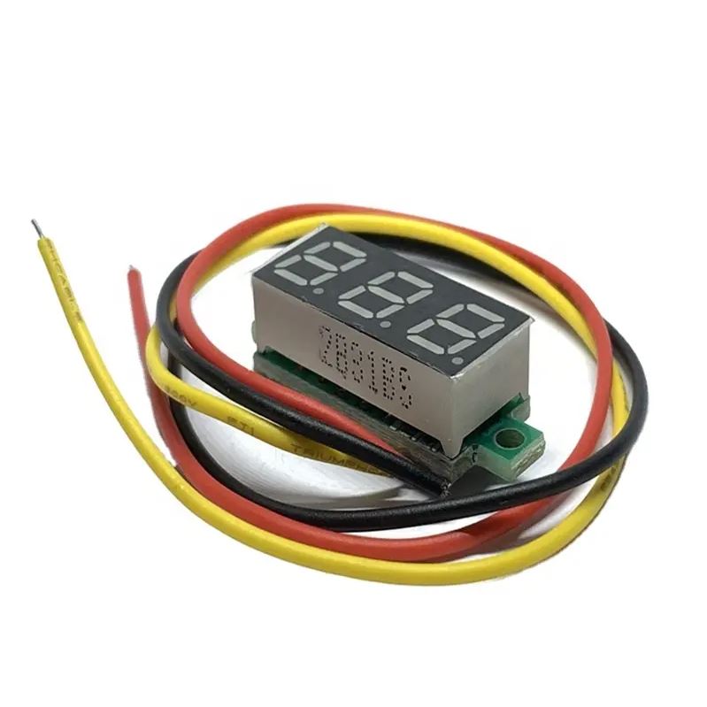 0.36 inch 3 Wires 3 Digits Volt Meters PCB Red LED Display Mini 0 - 100v DC Voltmeter Digital 0. ...