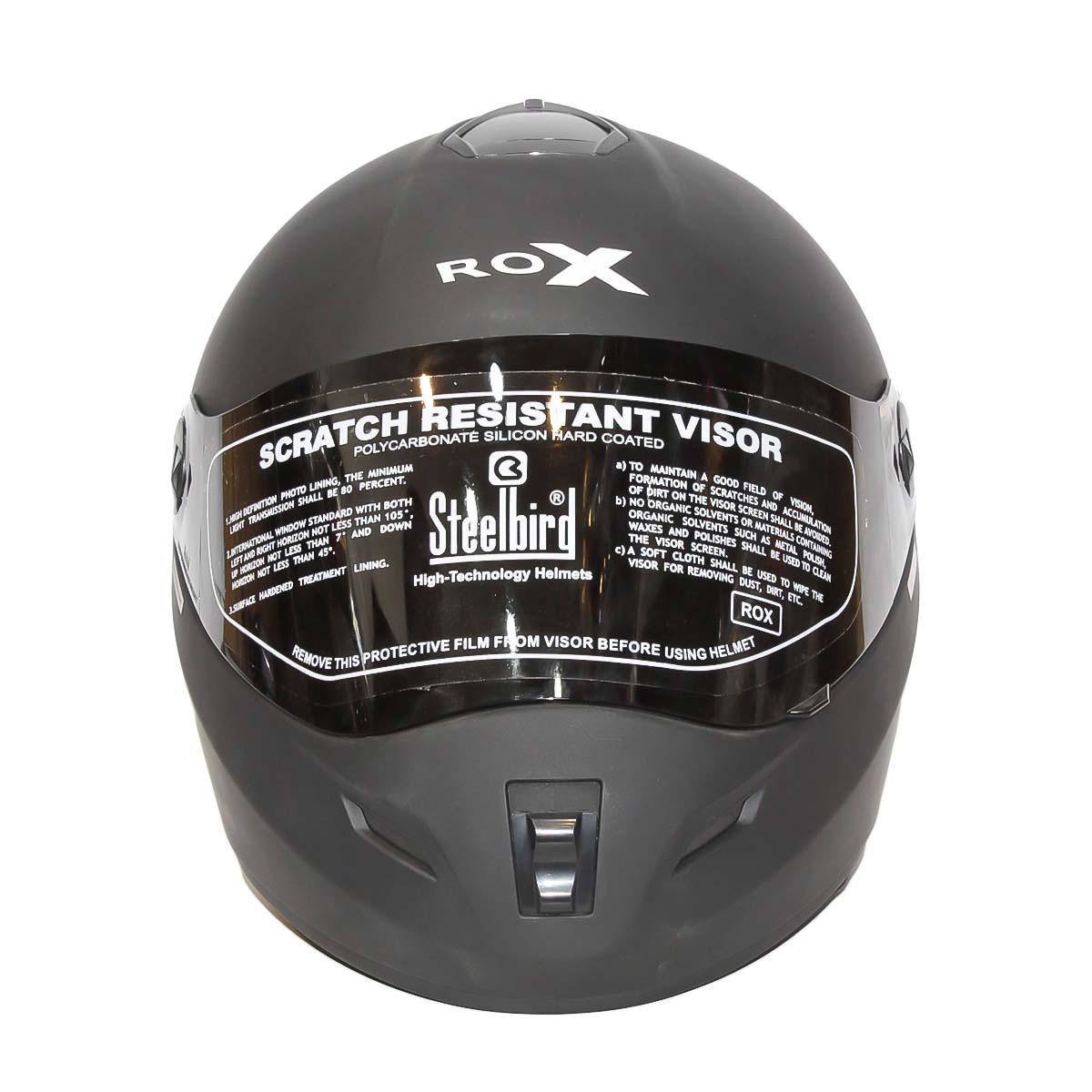 STEELBIRD Matt Black Color Rox Full Helmet | Daraz.com.np