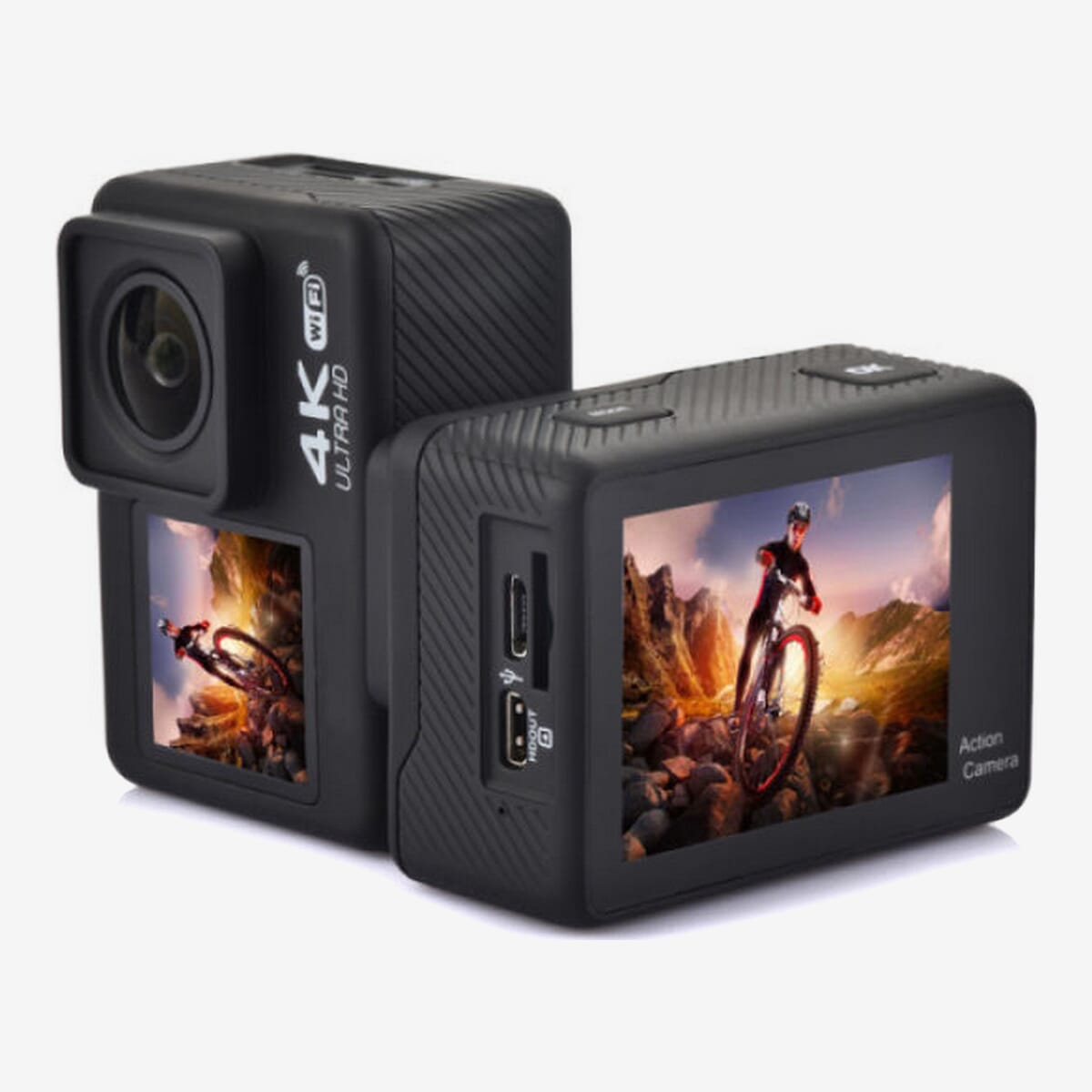 4k Dual Screen Action Camera with External mic | Daraz.com.np
