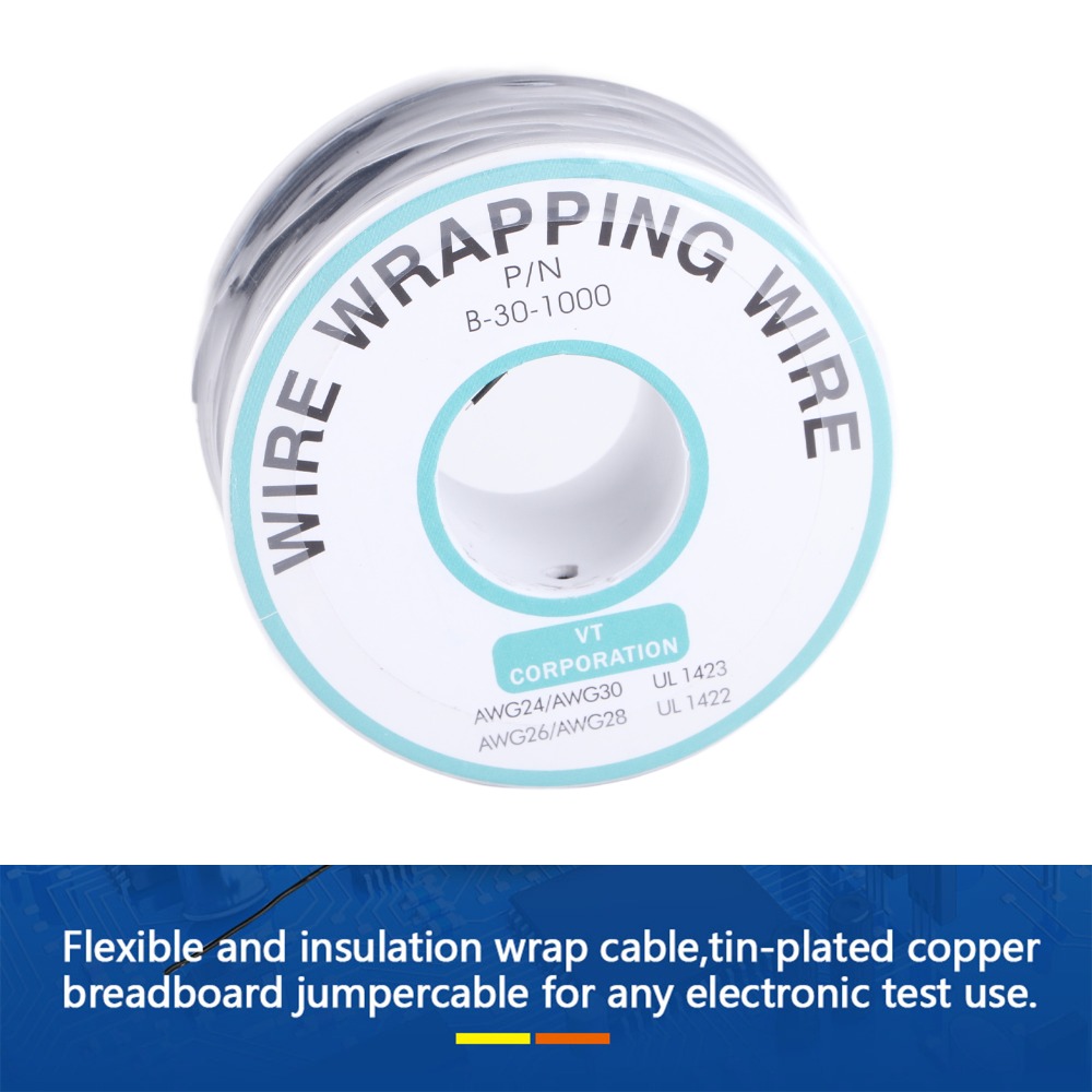 Flexible 0.25mm Wire Wrapping Wire 250meter 30AWG Cable Single Core ...