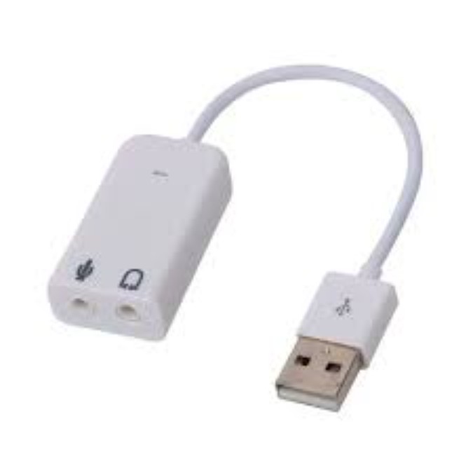 External USB Sound Card Virtual 7.1 Channel Audio Card Adapter For Laptop - White | Daraz.com.np