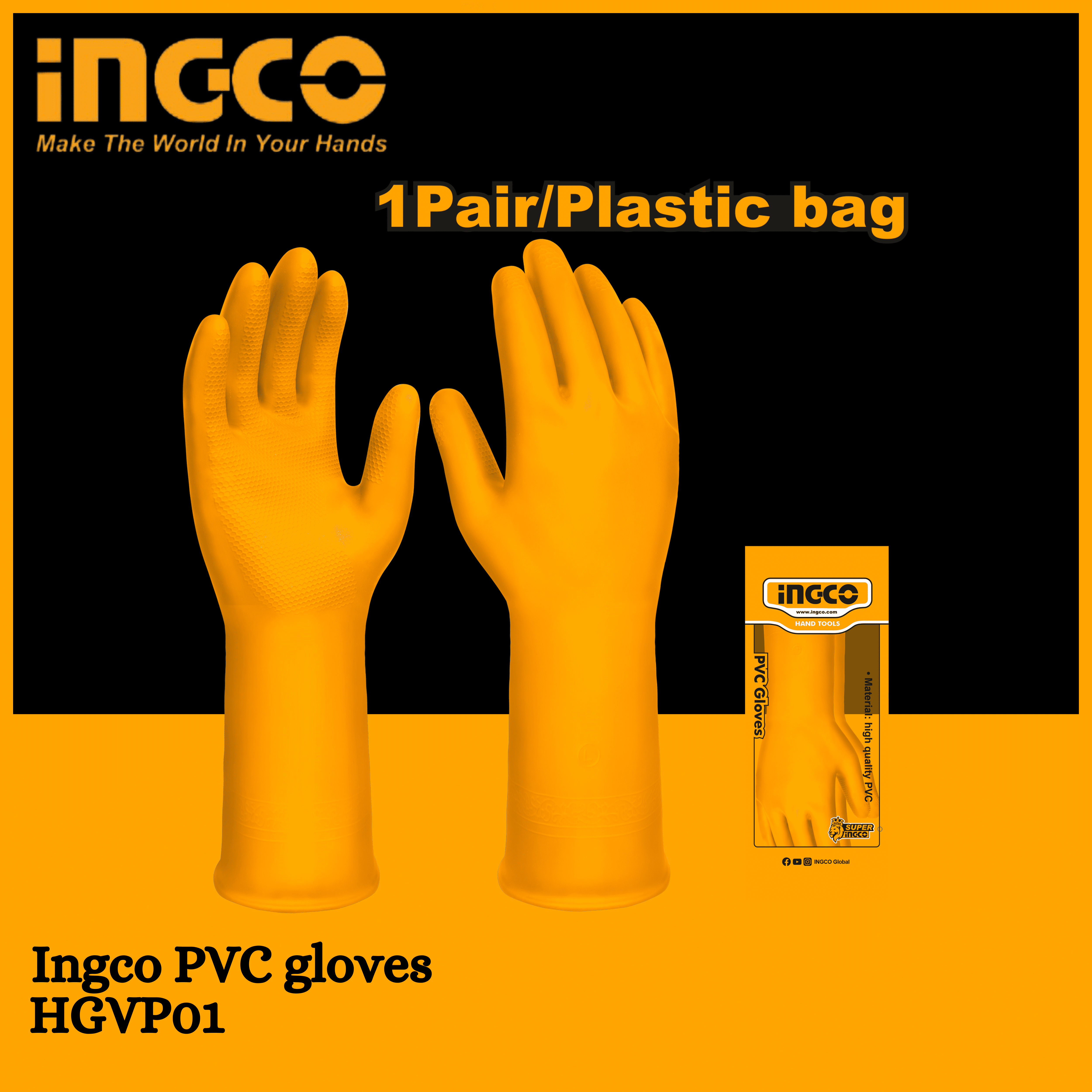 Ingco PVC Gloves HGVP01 | Daraz.com.np