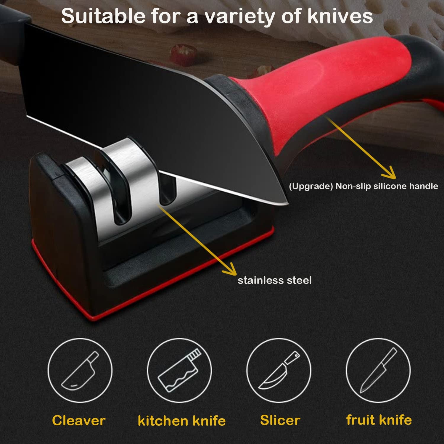 Manual Knife Sharpener with 3 Stage Knife Sharpening Sections | Daraz ...