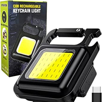 Mini LED Flashlight Work Light Portable Pocket Flashlight Keychains USB ...