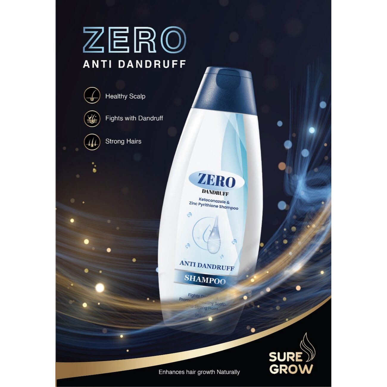 Sure Grow Zero Dandruff Anti-dandruff Shampoo 100ml | Daraz.com.np