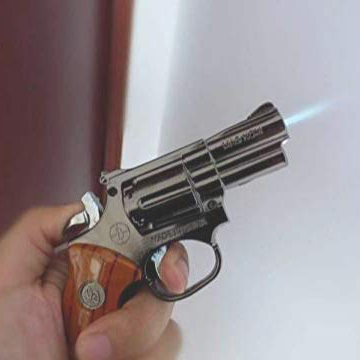 Mini Gun Shape Wing Proof Refillable Gas Lighter With Laser Pointer ...