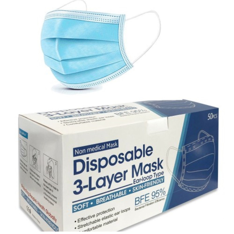 Disposable 3 Layer Face Mask Pack Of 200 | Daraz.com.np