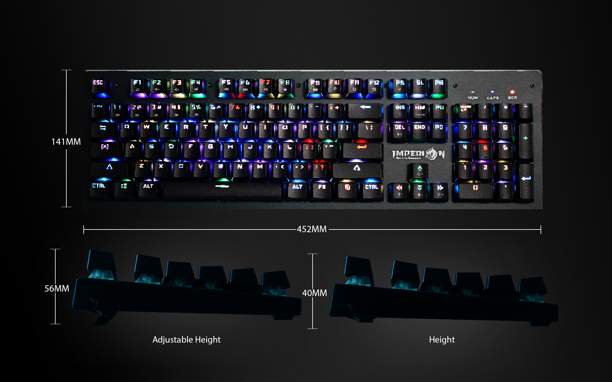 Imperion MECH 10 KG-M10R RGB Gaming Mechanical Keyboard - Kailh Switch ...