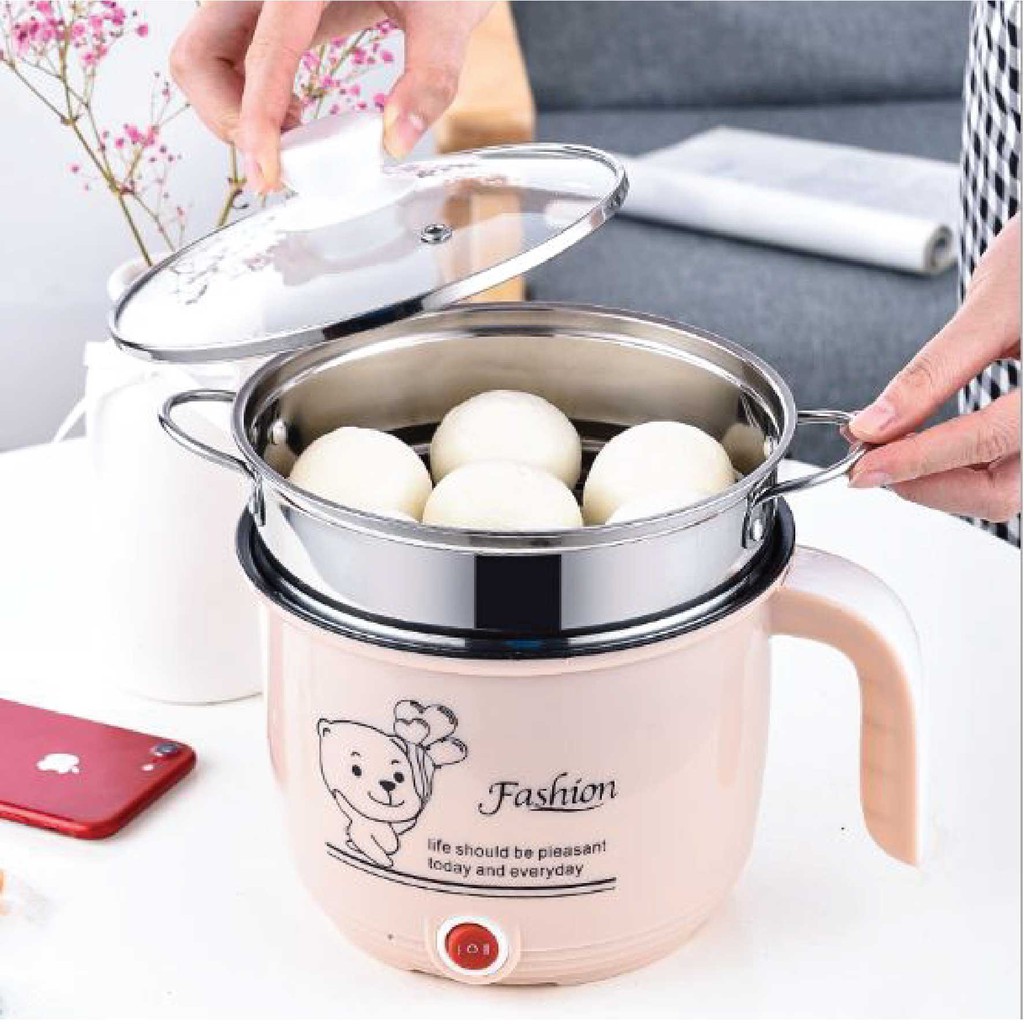 ( Special For Hostel Students ) 3 Pin Plug 1.8l Non Stick Electric Pot ...