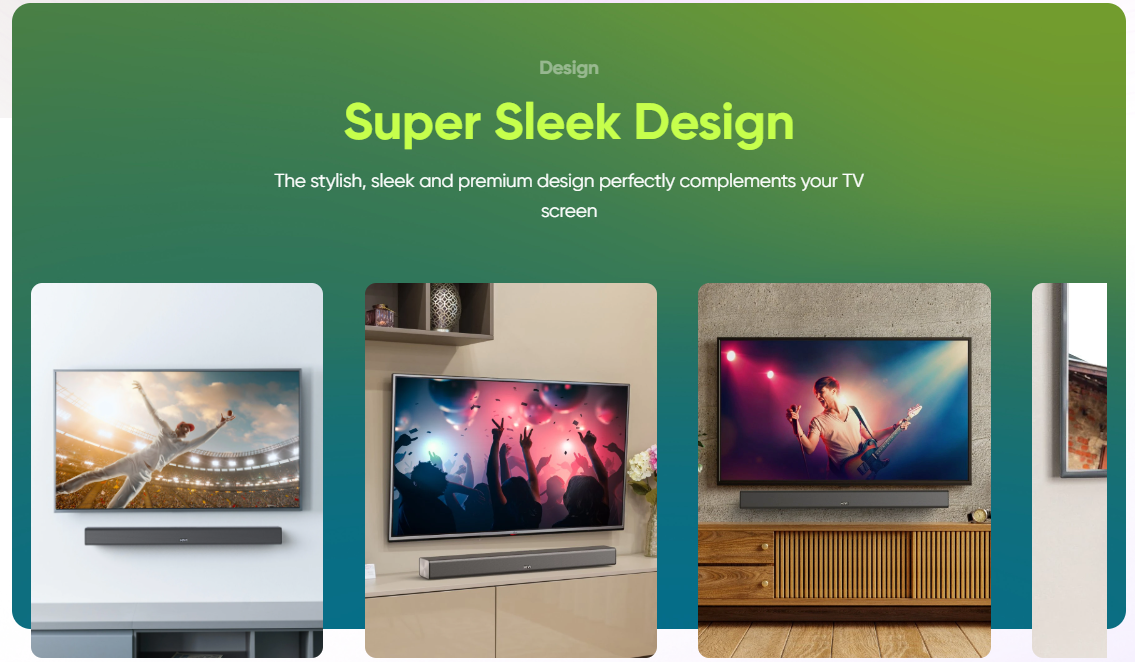 Mivi Fort S100 With 2 Inbuilt Subwoofers100W Bluetooth Soundbar Speaker ...