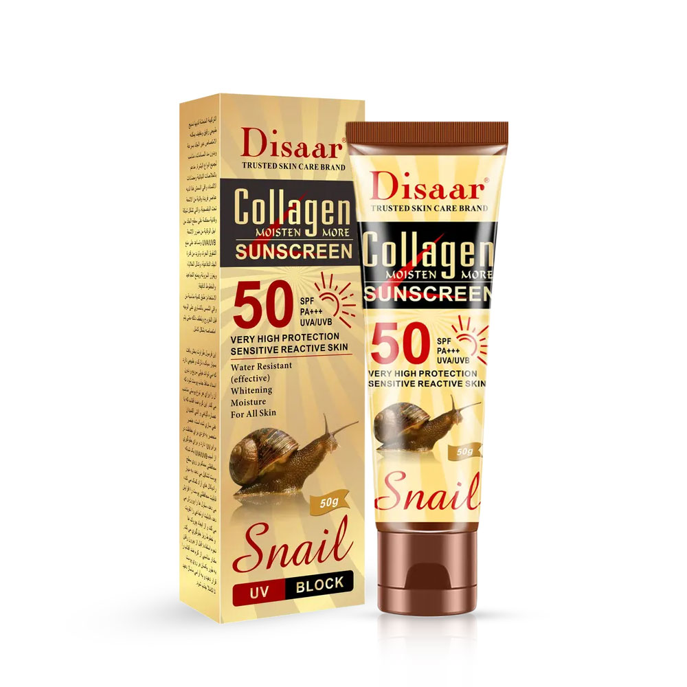 Disaar Collagen Snail Sunscreen SPF 50 PA+++ UVA/UVB - 50ml | Daraz.com.np