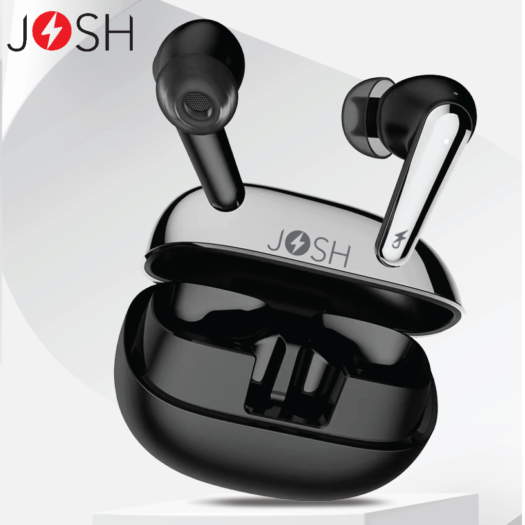 JOSH Spacebuds GLIDE ANC 2nd Gen TWS Earbuds, 50HRS Playtime, Low Latency Gaming, Quad Mics ANC ...
