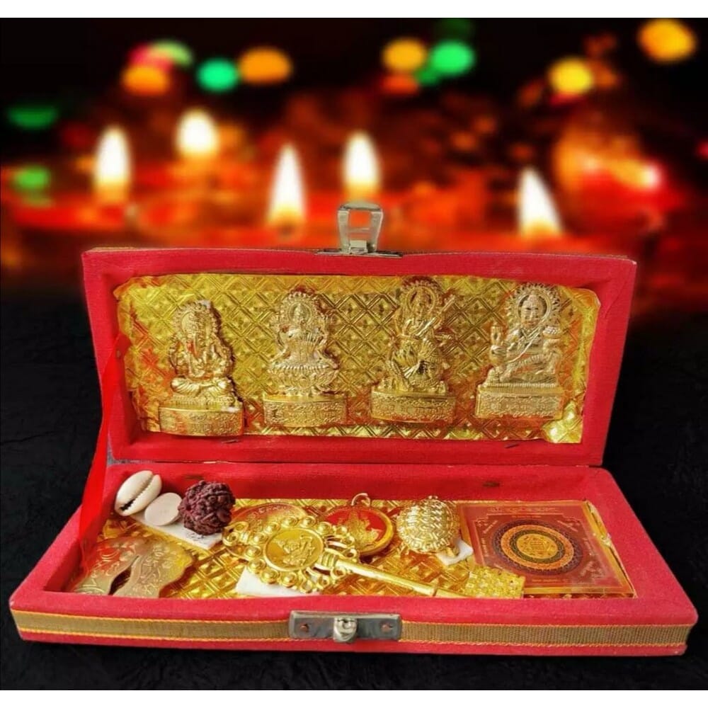 Original Complete Set Shree Dhan Laxmi Yantra With Kuber Yentra Ganesh ...