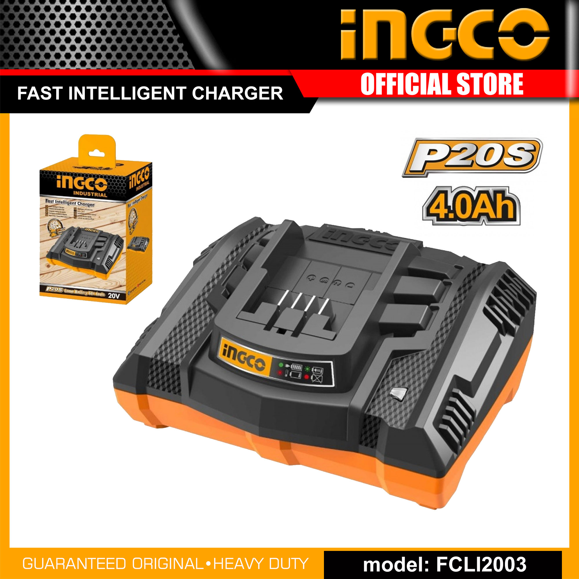 Ingco 20V Fast intelligent charger 4A FCLI2003 | Daraz.com.np