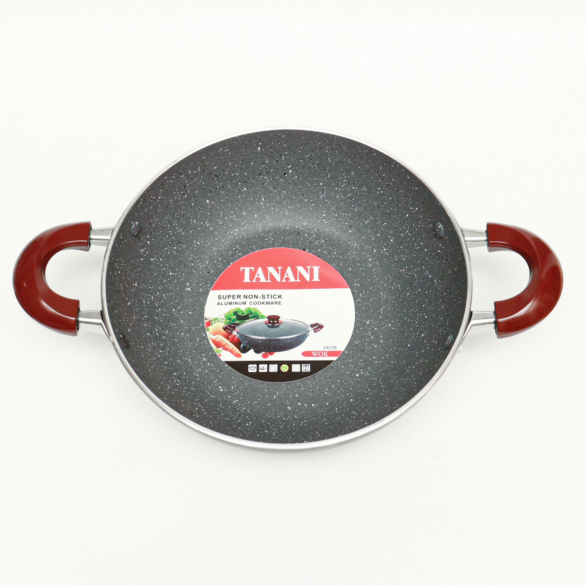 Tanani Non Stick Karai With Induction Base And Glass Lid 24 Cm | Daraz ...
