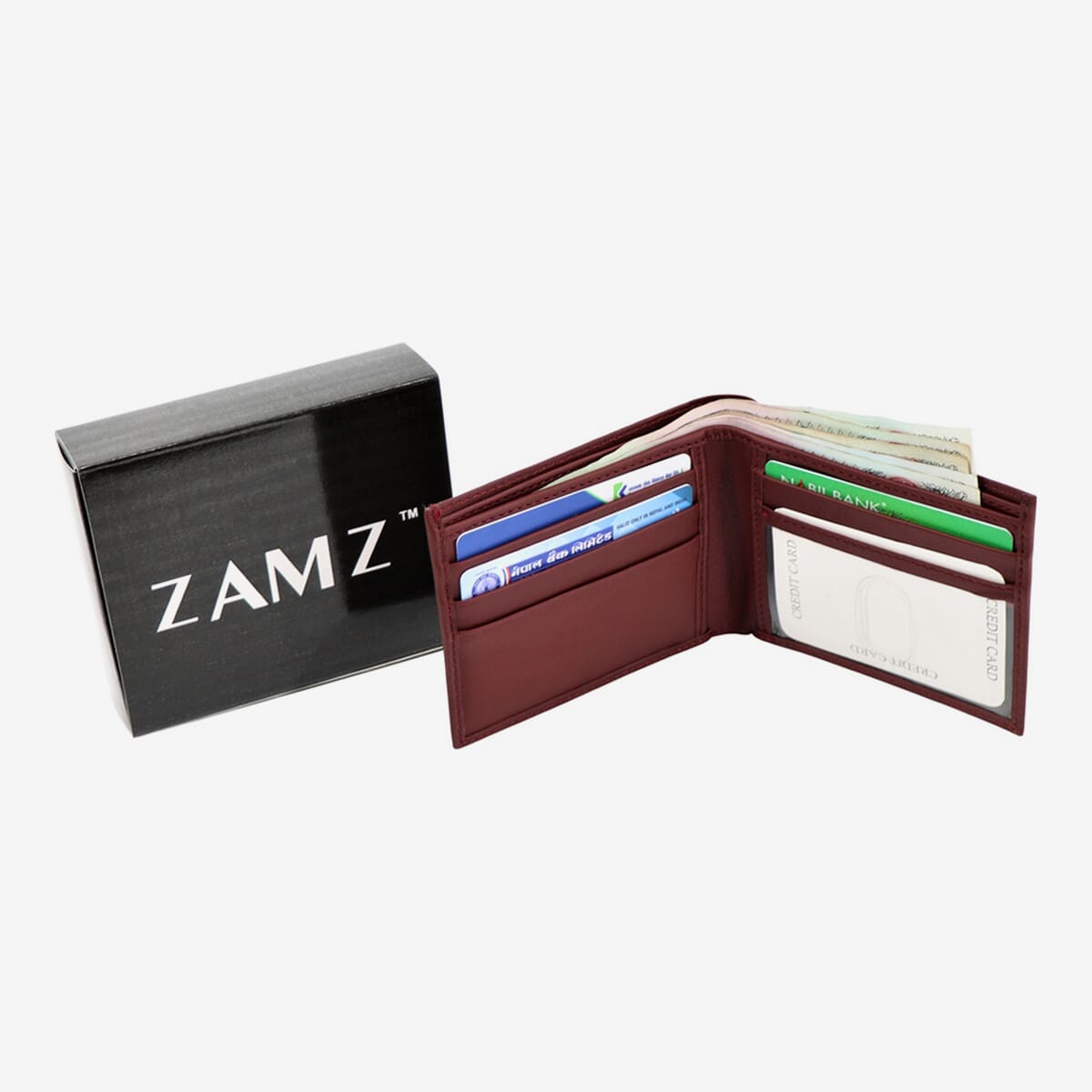 Zamz Genuine 100% Leather Slim Wallet For Men