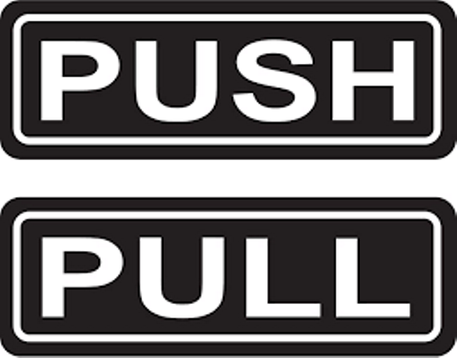 1 Set Push and Pull Stickers For Door Of Office And Home - Stickers ...