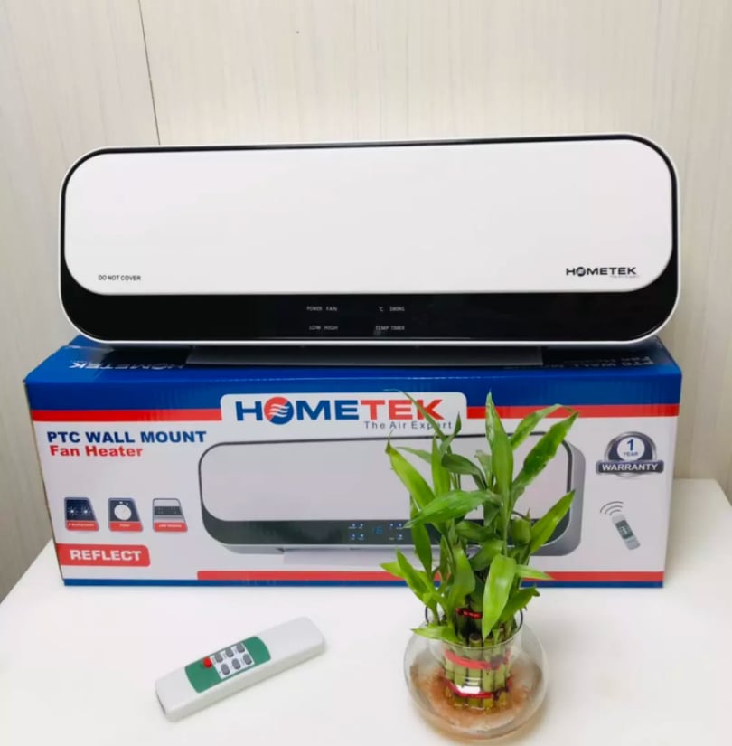 Hometek Wall Mount PTC Fan Heater with remote 2000 Watts | Daraz.com.np