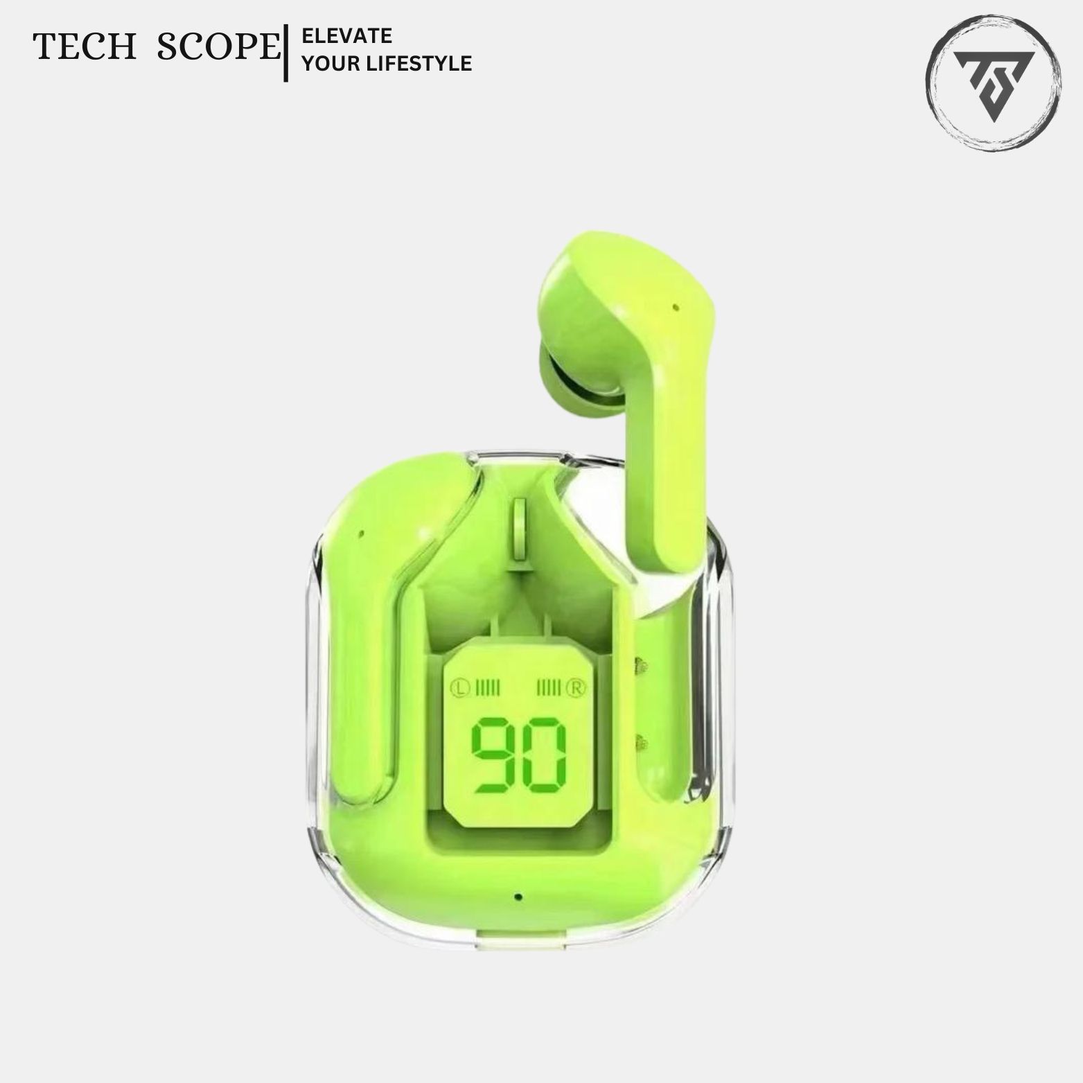 Tech-Scope TP-7 Wireless Earbuds With Transparent Design And Multi ...
