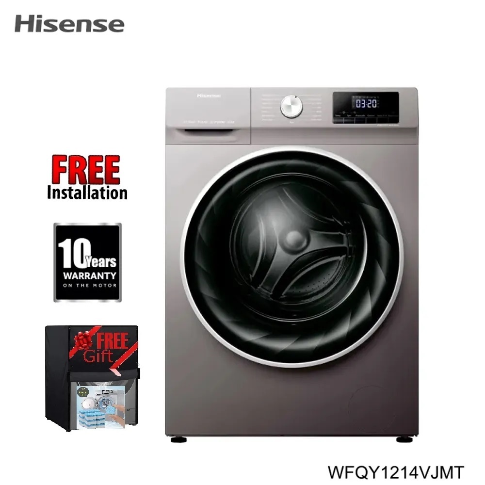 Hisense WFQY1214VJMT – 12 Kg Front Load Washing Machine Inverter 1400 ...