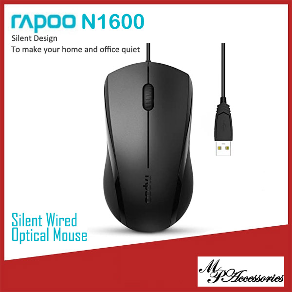 Rapoo N1600 Silent Optical Mouse. | Daraz.com.np