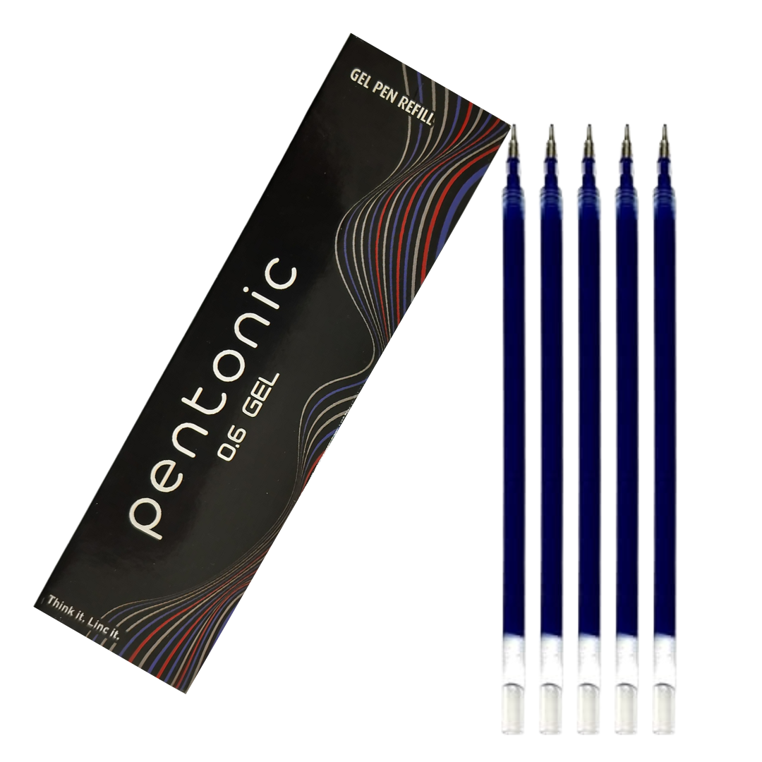 Pentonic Gel Pen Refill | 0.6 mm | Blue Ink | Pack Of 10 & 50 | Daraz ...