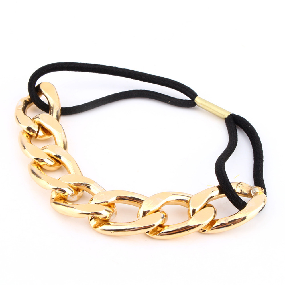 Chain Headband Metal Hair Band Hair Accessory Head Piece Elastic ...