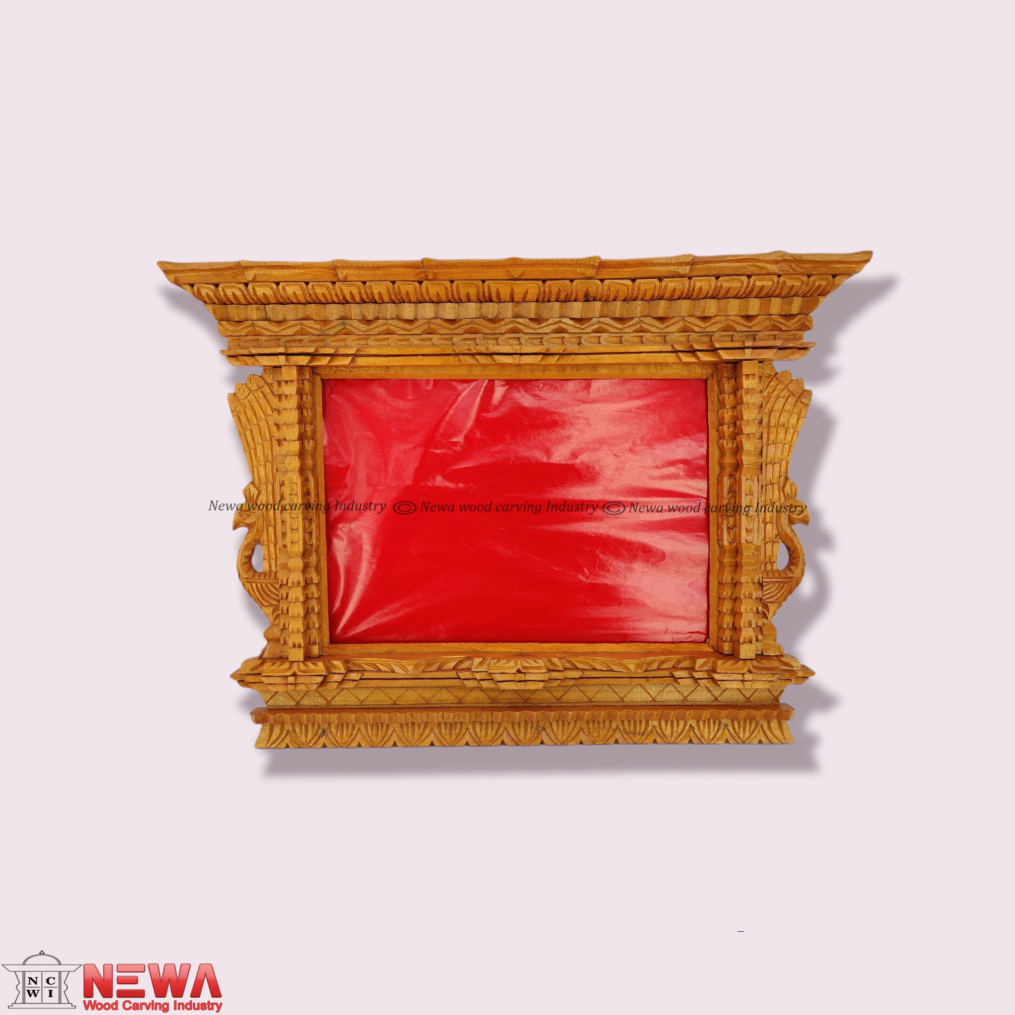Wood Color Side Peacock Carved Photo Frame 18 inch by 13 inch Newa Wood ...