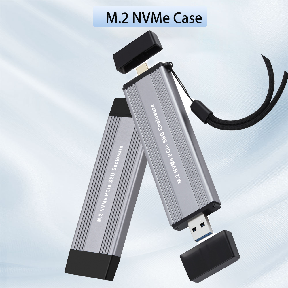 M.2 NVMe SSD Enclosure Adapter USB C 3.2 Gen 2 10Gbps NVME for M-Key ...
