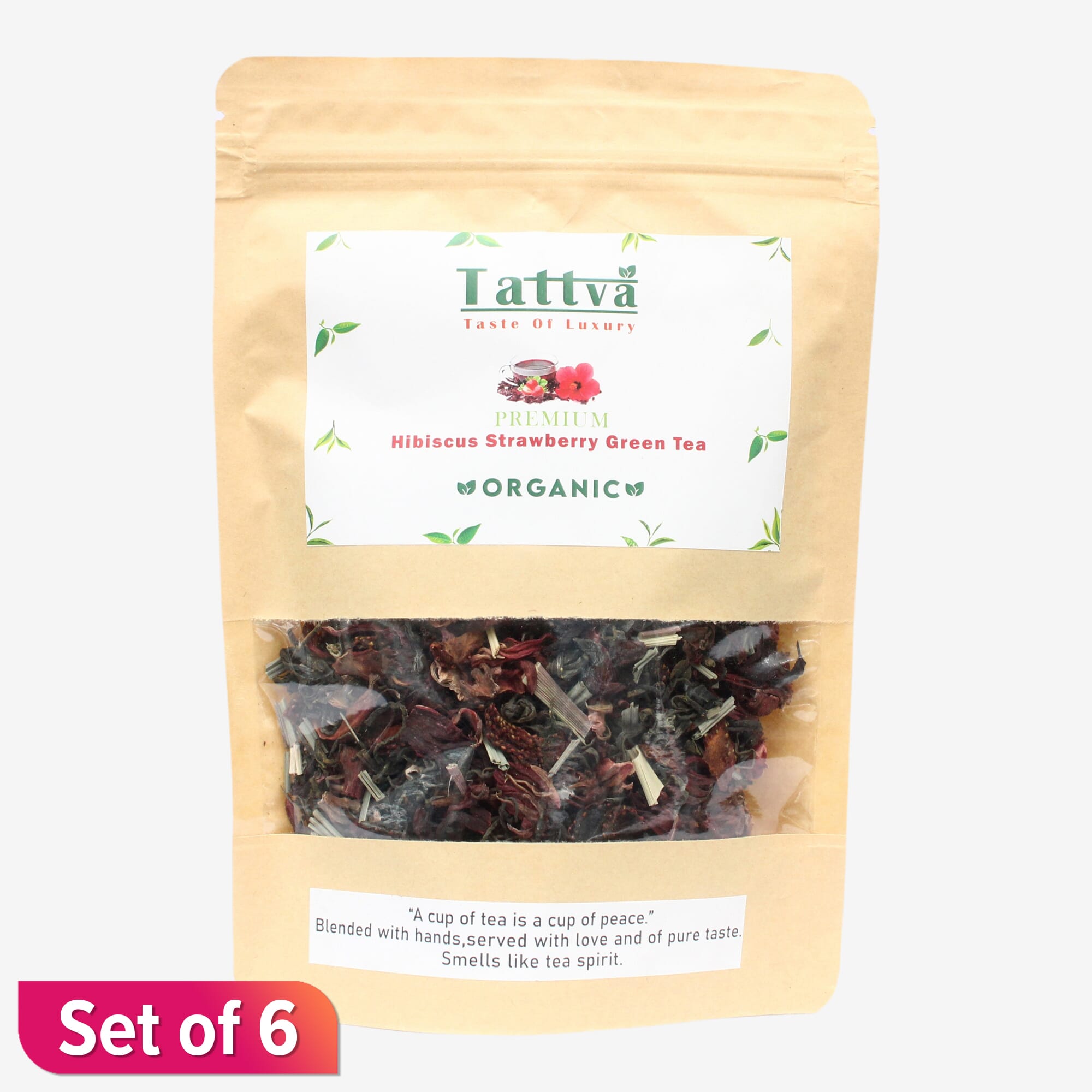 Tattva Hibiscus Strawberry Green Tea 40g Set Of 6 | Daraz.com.np