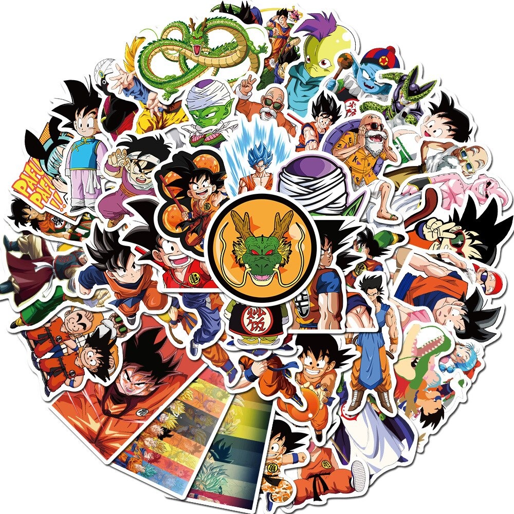 Artsy Home 25/50 Pcs Dragon Ball Z Anime Stickers for Laptops Cellphone ...