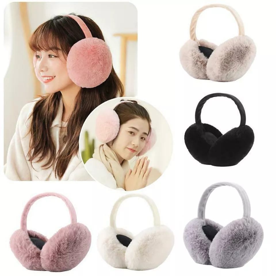 Masala Cottage -New Aarrival Unisex Winter Warm Rex Rabbit Fur Earmuffs ...