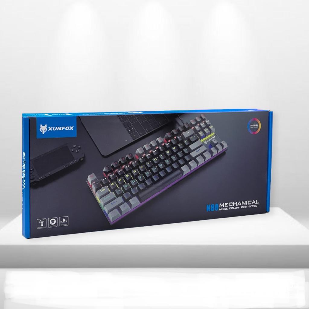 Xunfox Mechanical Keyboard Gaming Keyboard 87 Keys RGB LED Light ...